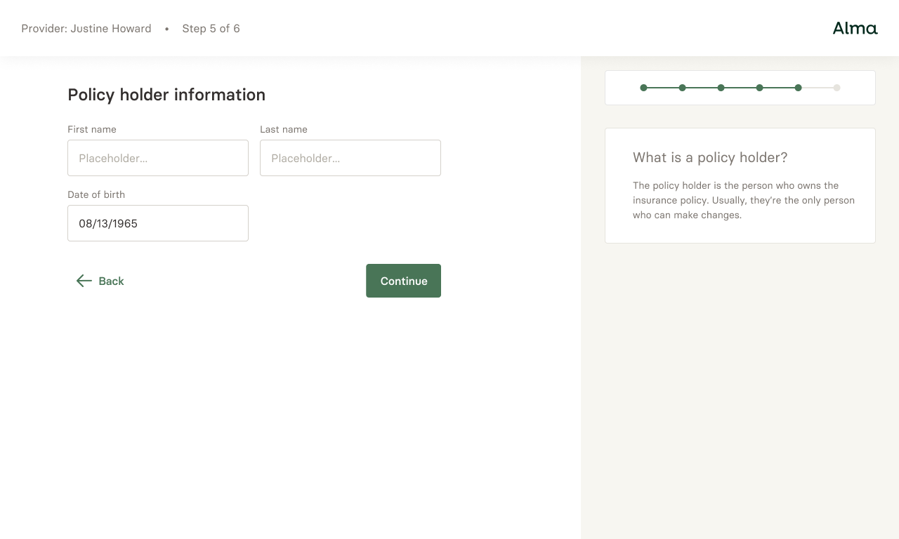 Adding Your Insurance Details to the Alma Portal – Alma